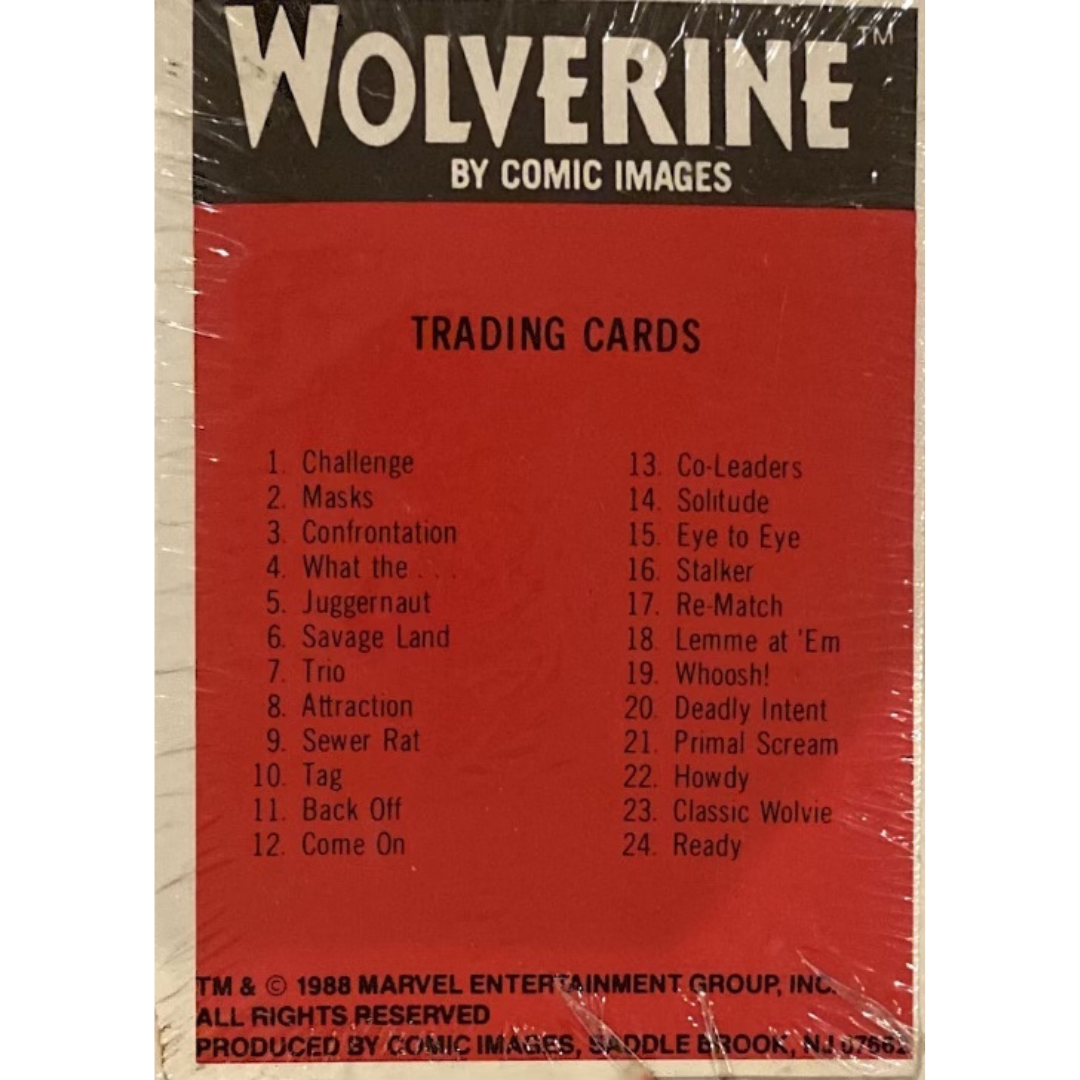 1988 Wolverine Trading Cards – Multinational Comics & Cards